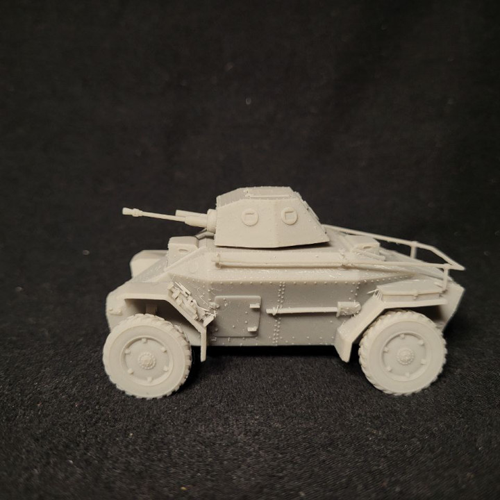 3D Printable 39M and 40M Csaba Armoured Cars + 3 Tankmen (Hungary, WW2 ...