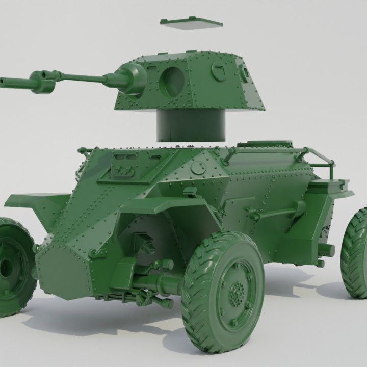3D Printable 39M and 40M Csaba Armoured Cars + 3 Tankmen (Hungary, WW2 ...