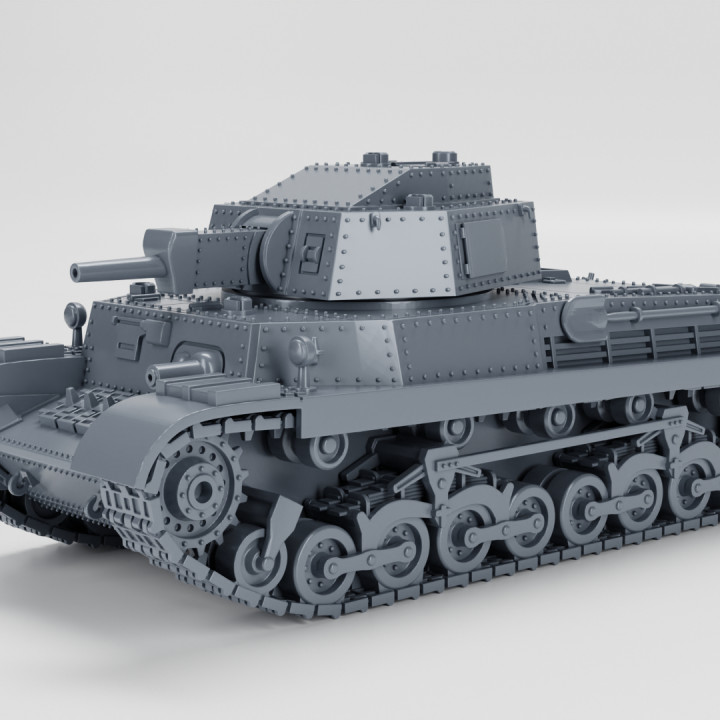 3D Printable 40M Turan I (40mm gun)+41M Turan II (75mm gun) + 3 Tankmen ...