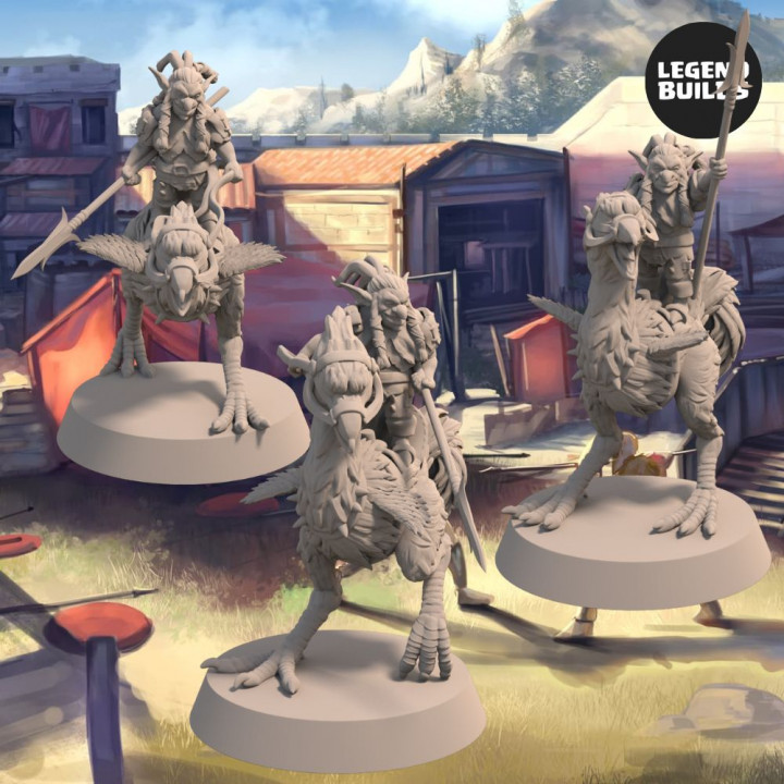 3D Printable Nikta Scarebird Riders Bundle (3 unique miniatures) - 3D ...