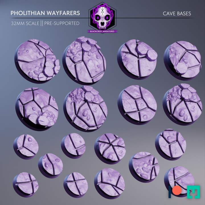 3D Printable Pholithian Wayfarers | Adventurers by Blackcrest Miniatures