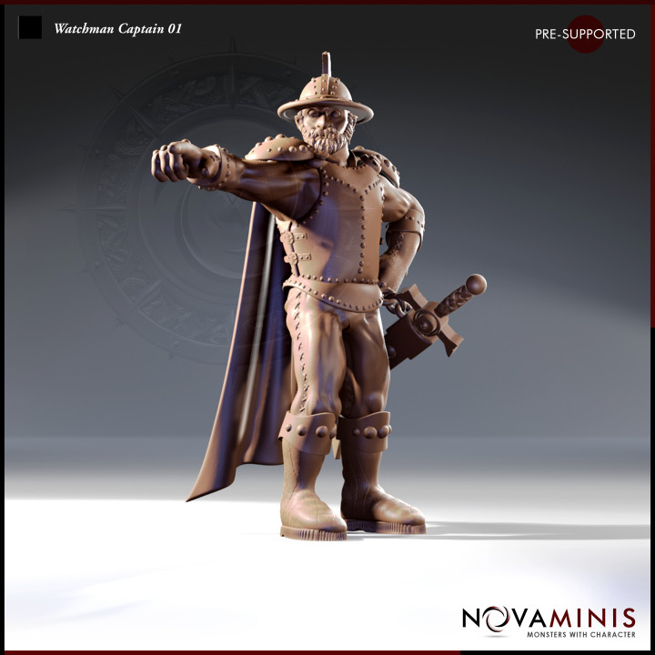 3D Printable Watchman Captain 01 by NOVAMINIS