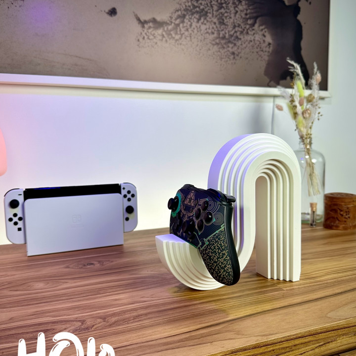 3D Printable Modern Wave Controller Stand by Holoprops