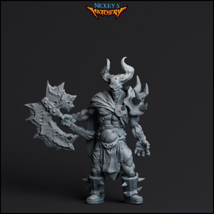 3D Printable The Scarred #04, Axe Version, 3 Variants by Nickey's Hatchery