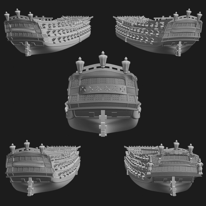 3D Printable GB British "Common" 3rd rates (5-PACK; Alfred, Arrogant ...