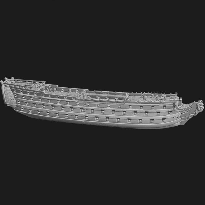 3D Printable ES Spanish 1st rate Santa Ana/San José (112 guns), 1783 ...