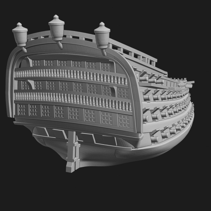3D Printable ES Spanish 1st rate Santa Ana/San José (112 guns), 1783 ...
