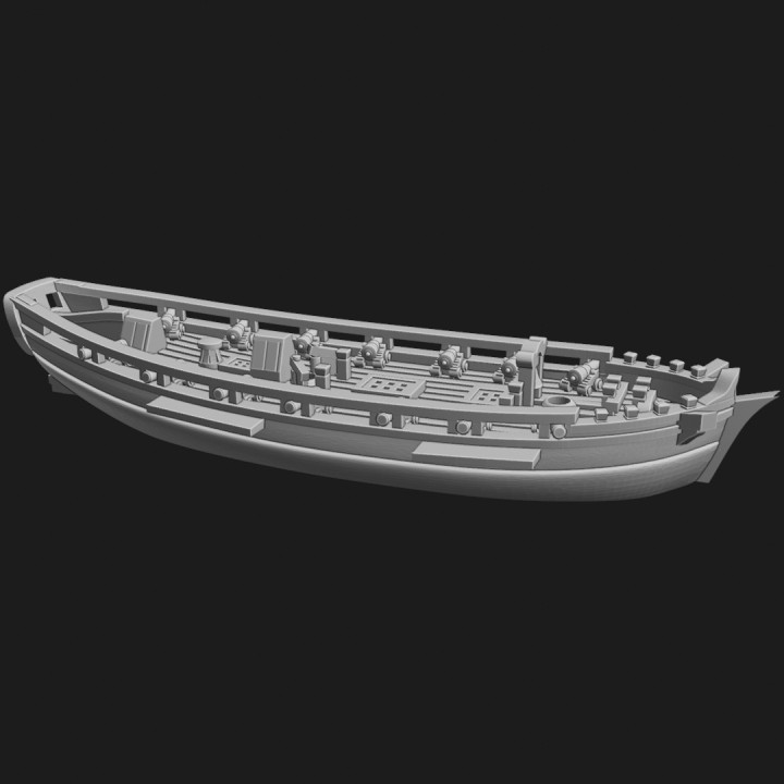 3D Printable FR Vigilant-class Brig (16 guns), 1800-1807 & Blender ...