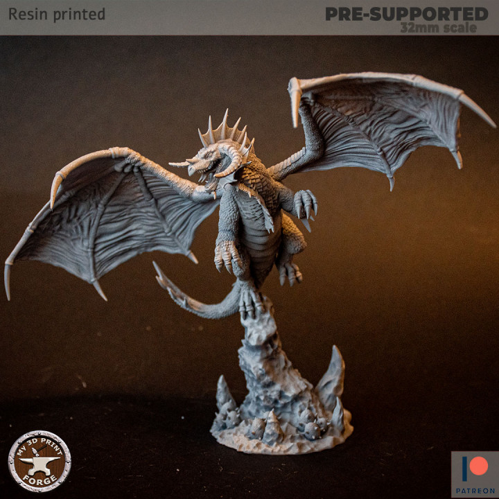 3D Printable Queen of Dragons Flying by My3DPrintForge