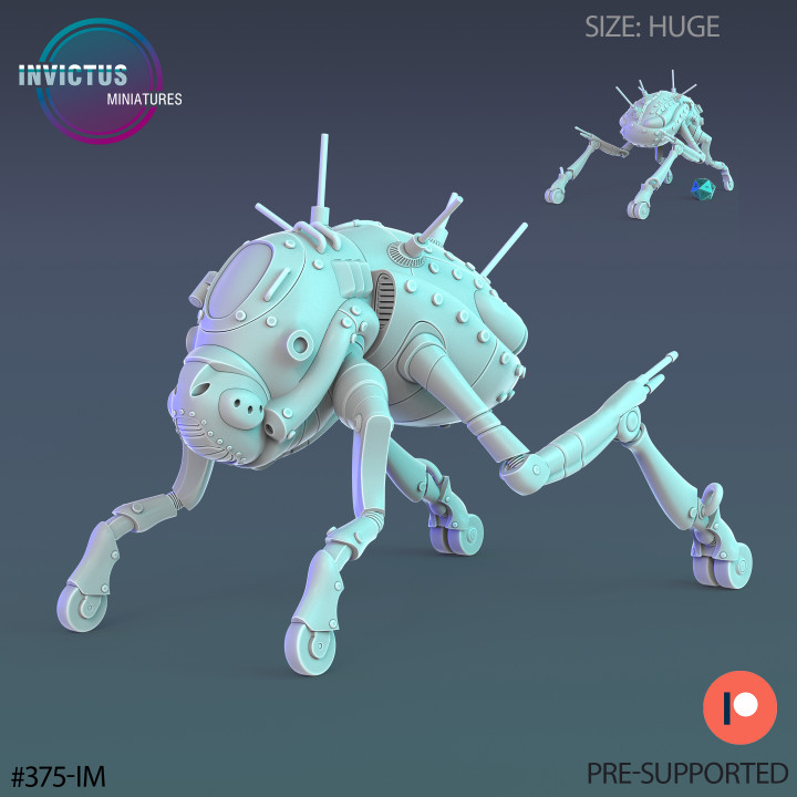 3D Printable Buggy Car / Beetle Wagon / Insect Tank / Space Insectoid ...