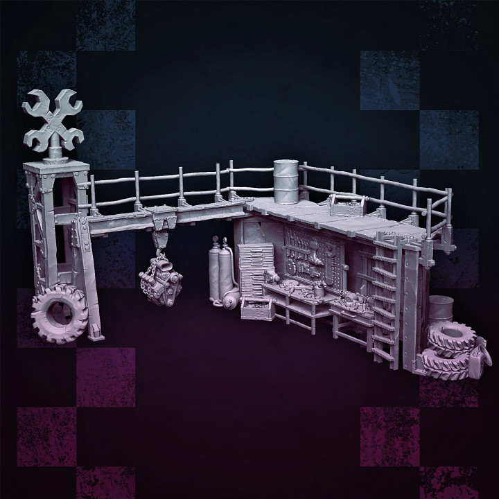 3D Printable MrModulork's Tek Workshop Terrain Kit by MrModulork