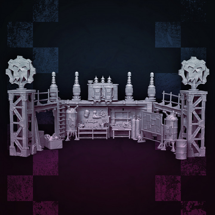 3D Printable MrModulork's Tek Workshop Terrain Kit by MrModulork