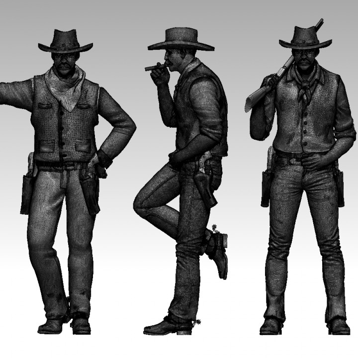 3D Printable COWBOYS by Dmitry Tishchenkov