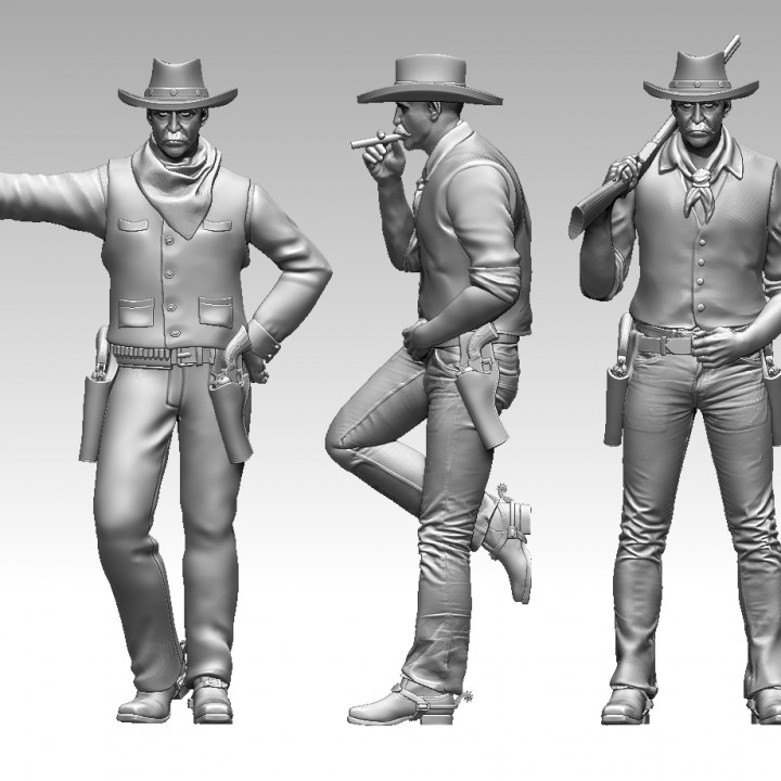 3D Printable COWBOYS by Dmitry Tishchenkov