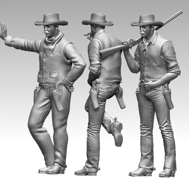 3D Printable COWBOYS by 3Dimontis