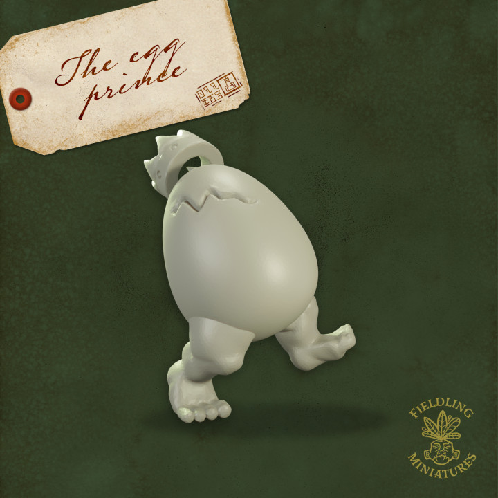 3D Printable Egg Prince - Dnd Egg Miniature - Fey Wild by Tine Fieldling