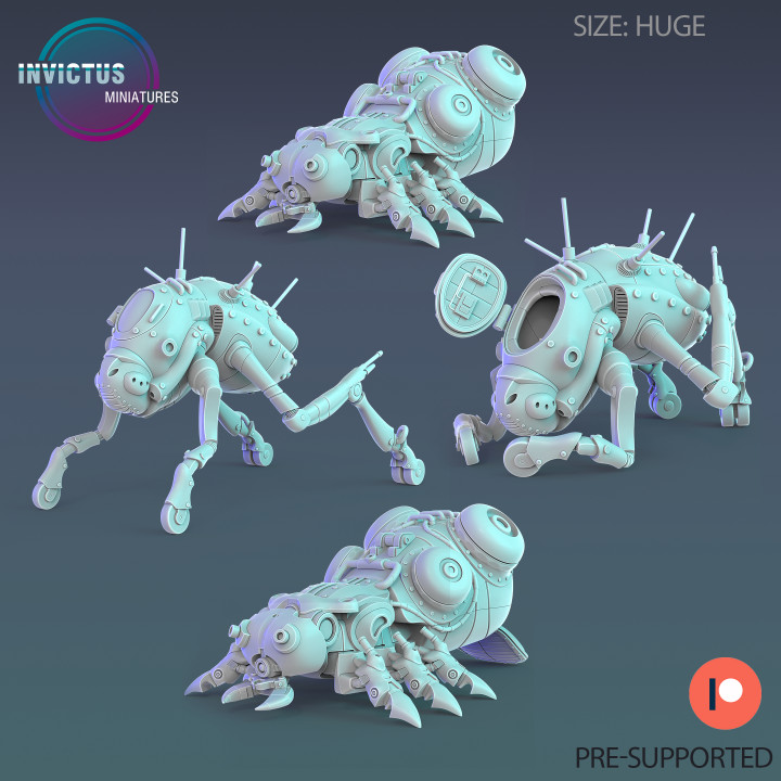 3D Printable Beetle Wagon & Buggy Car / Insect Tank / Space Insectoid ...