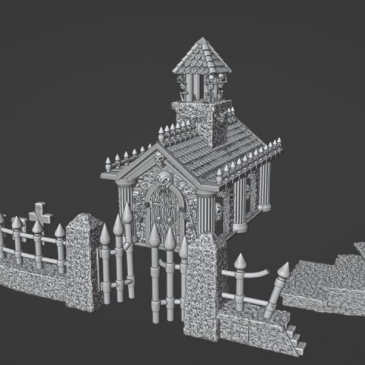3D Printable Undead Crypt by Ystlund Miniatures