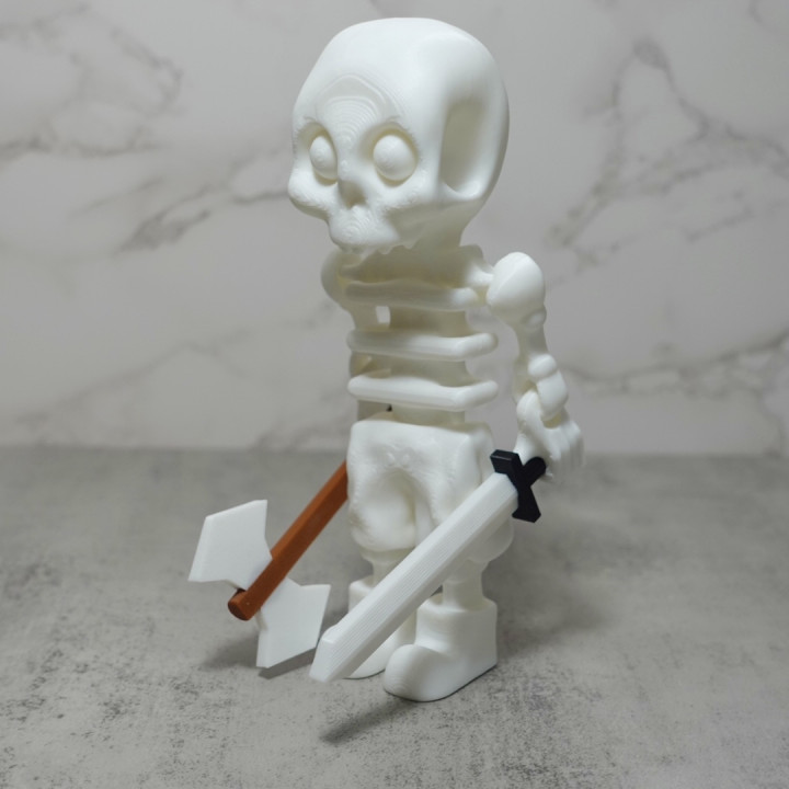 3D Printable Mystic Skeleton (Articulated Collectible) by MysticMesh3D