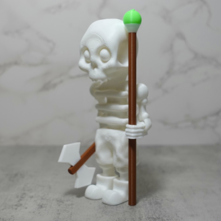 3D Printable Mystic Skeleton (Articulated Collectible) by MysticMesh3D