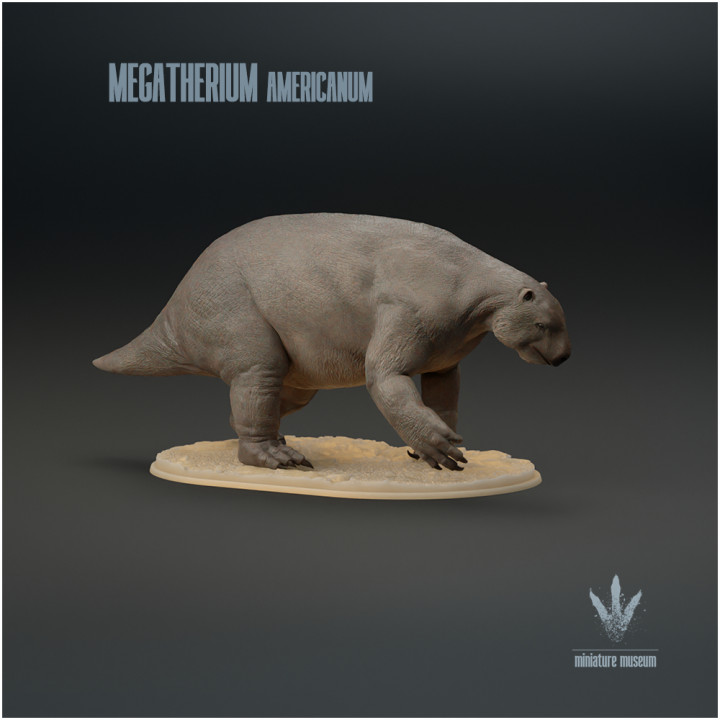 3D Printable Megatherium Americanum : The Great Beast by Miniature Museum