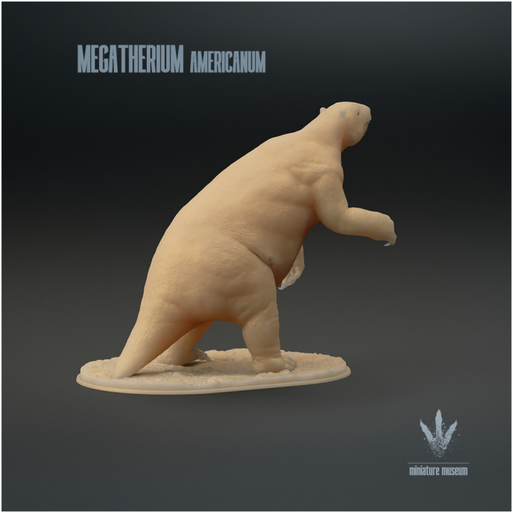 3D Printable Megatherium Americanum : Standing by Miniature Museum