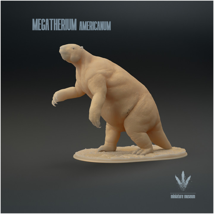 3D Printable Megatherium Americanum : Standing by Miniature Museum