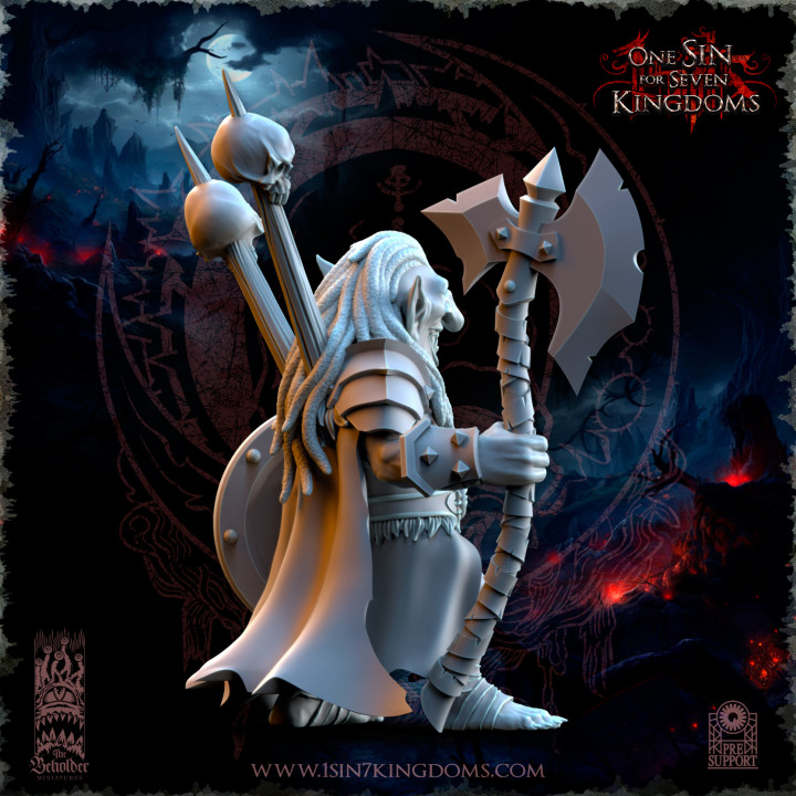 3D Printable Mortus, The Black Horde Goblins Warlord by The Beholder ...