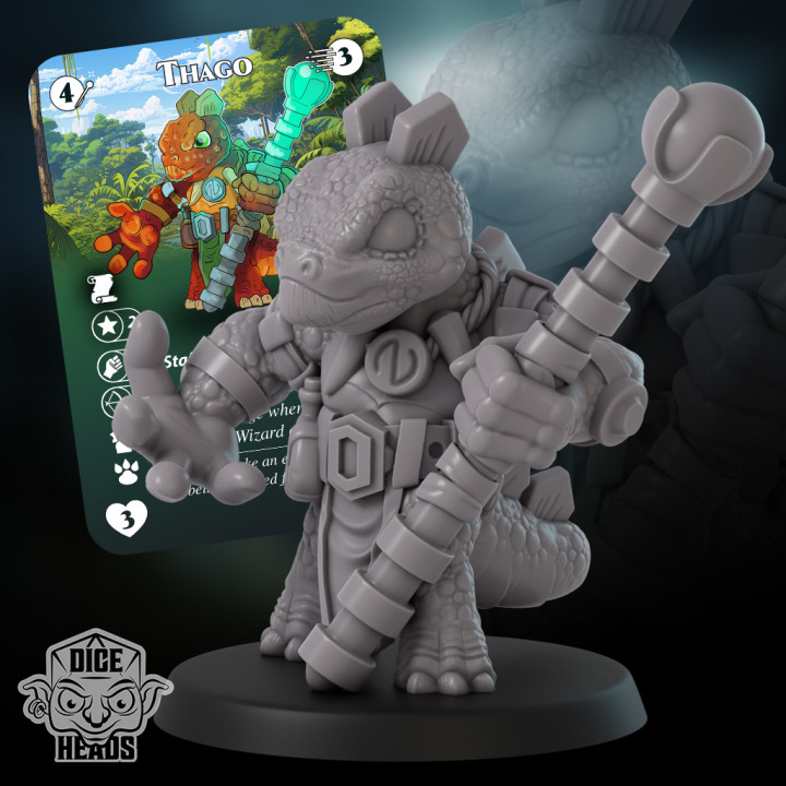 3D Printable Stegosaurus Guild (pre-supported included) by Dice Heads