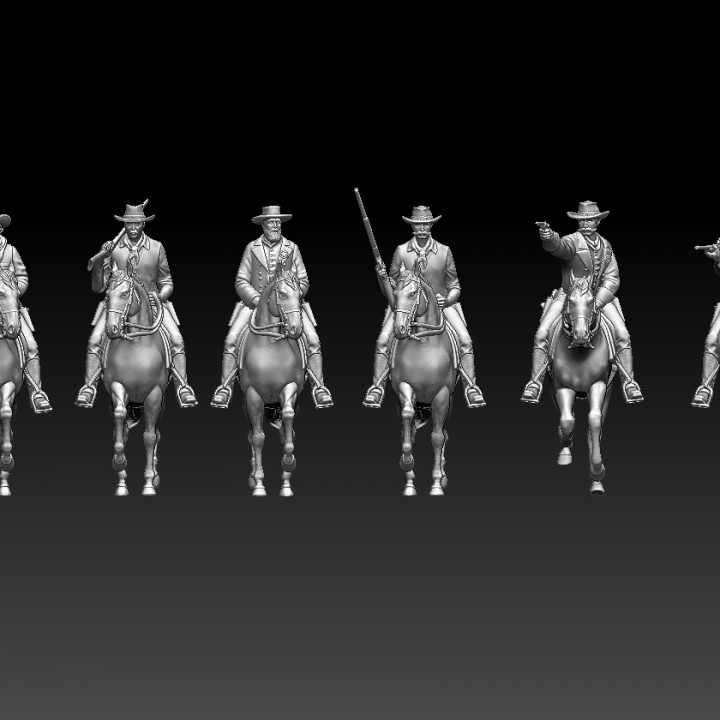 3D Printable COWBOYS by Dmitrii Tishchenkov