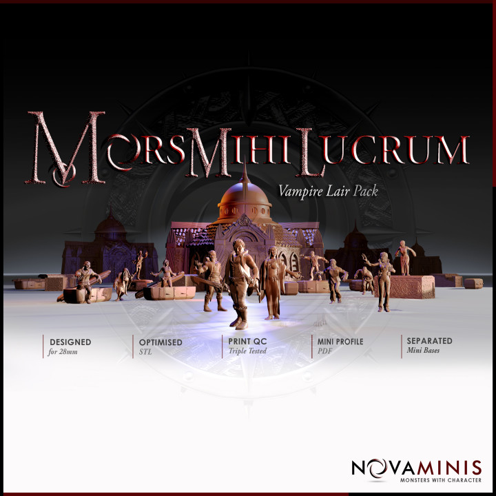 3D Printable Mors Mihi Lucrum: Vampire Lair [Pack] by NovaMinis