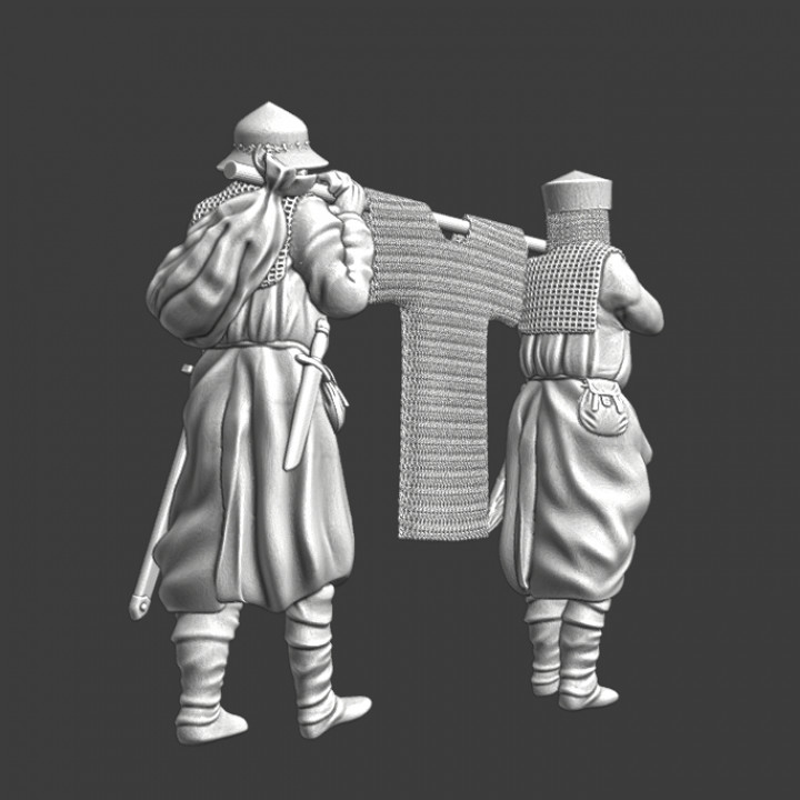 3D Printable Medieval soldiers carrying chainmail for the lord by ...