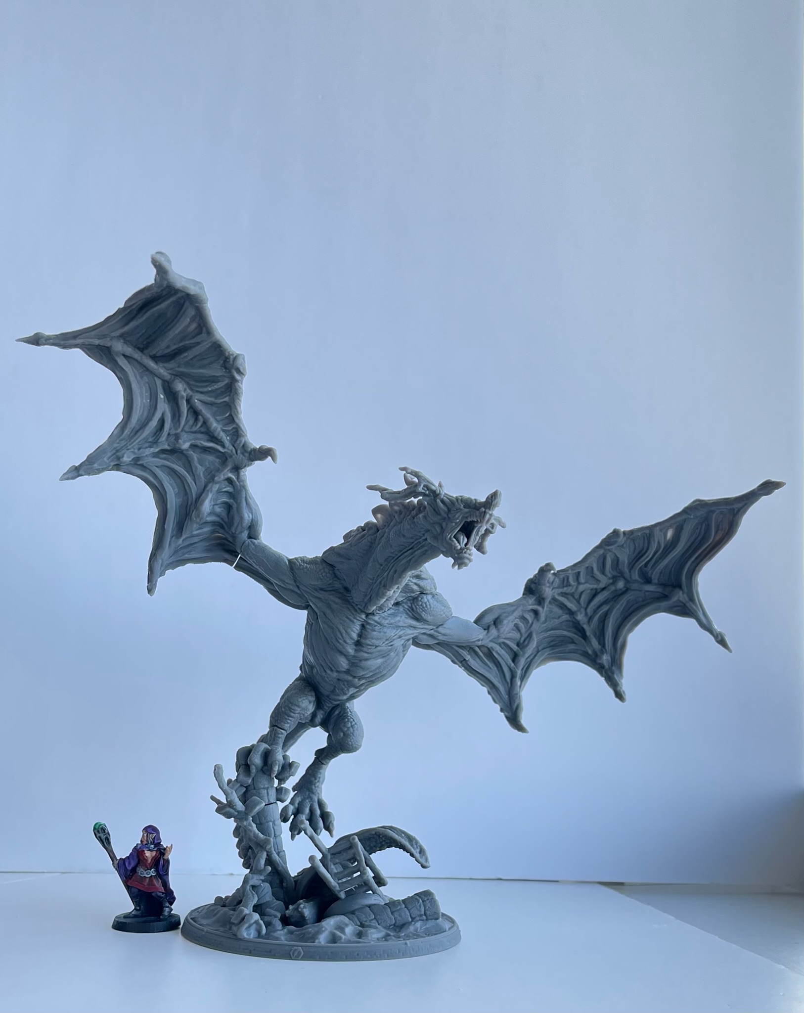 3D Printable Grimroth the Soulreaping Wyvern by Legends of Grimm