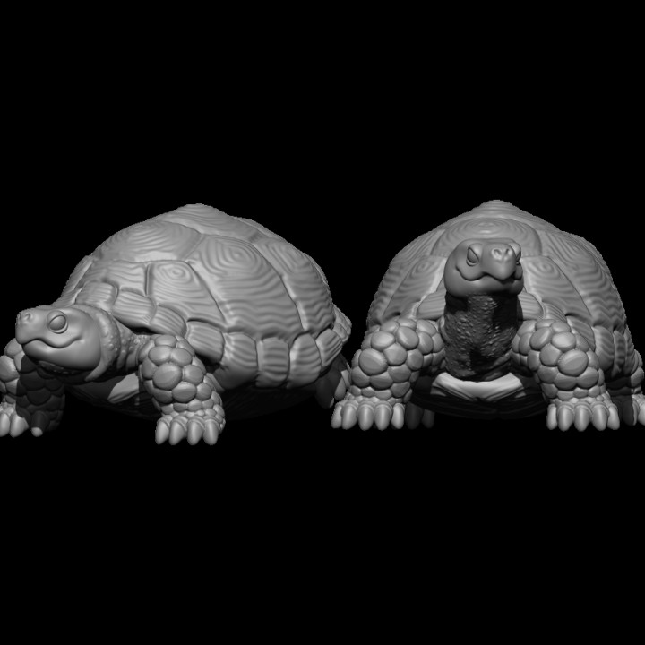 3D Printable Basing Beasties - Turtles by Cold War Miniatures
