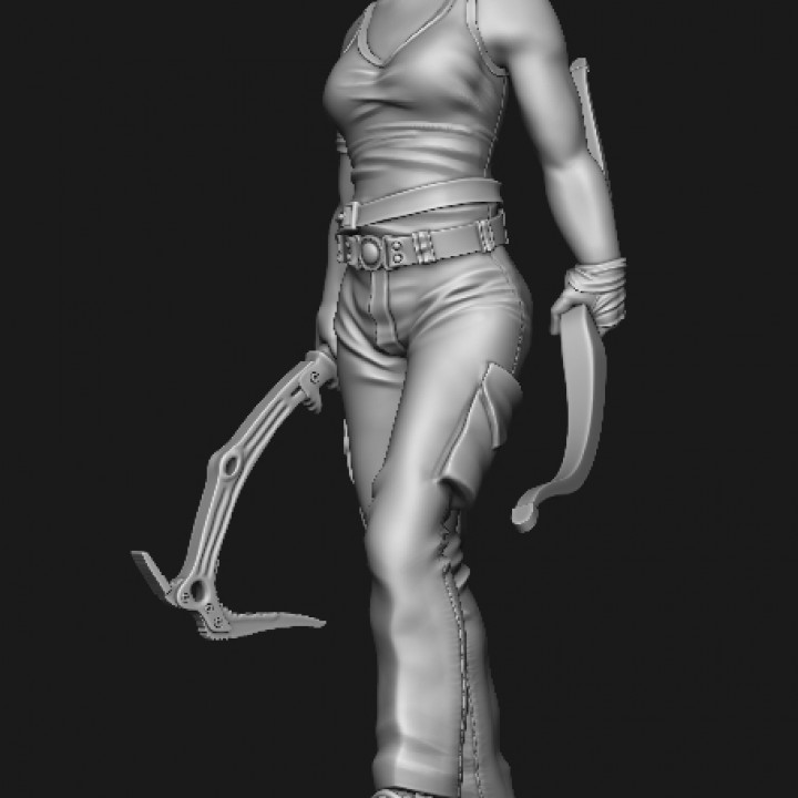 3D Printable Sylvia the Spelunker 75mm by Bombshell Miniatures