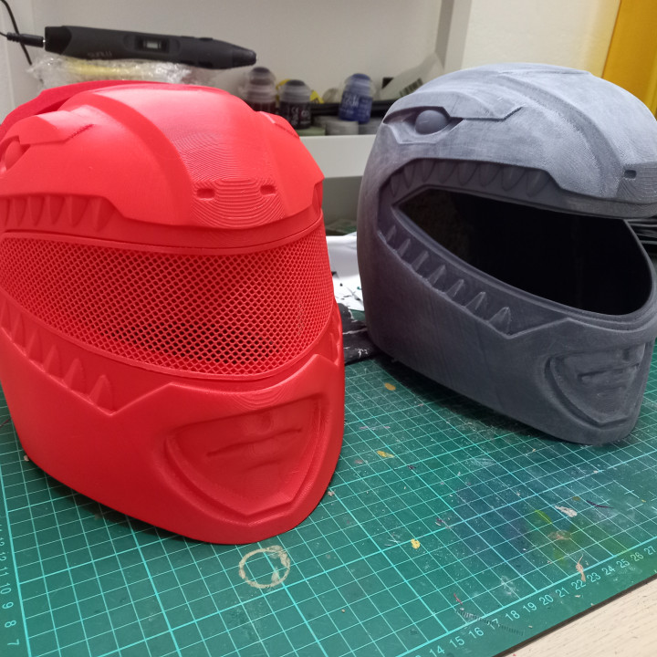 3D Printable red ranger helmet by Sir Aiman