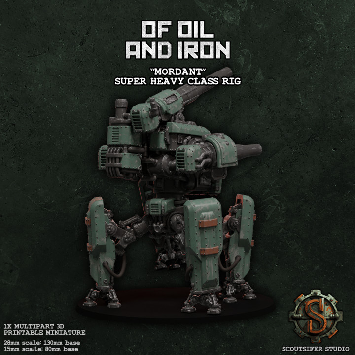 3D Printable "Mordant" Colossal Rig | Dieselpunk Mech by Scoutsifer Studio