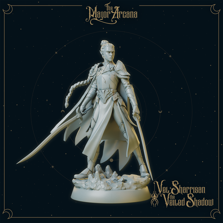 3D Printable The Dark Blades - Drow Knight Bundle by The Major Arcana