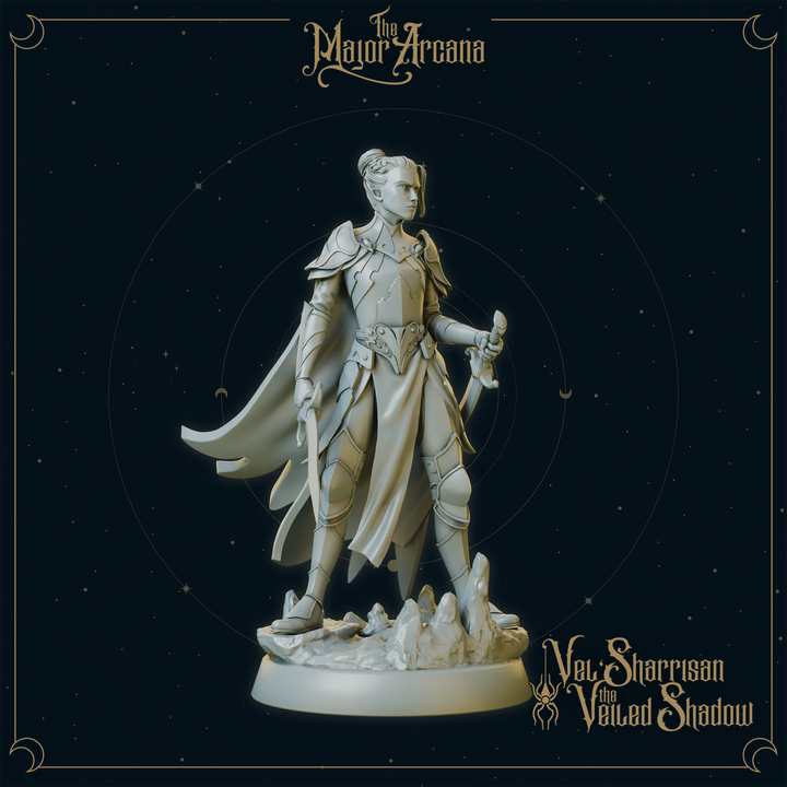 3D Printable The Dark Blades - Drow Knight Bundle by The Major Arcana