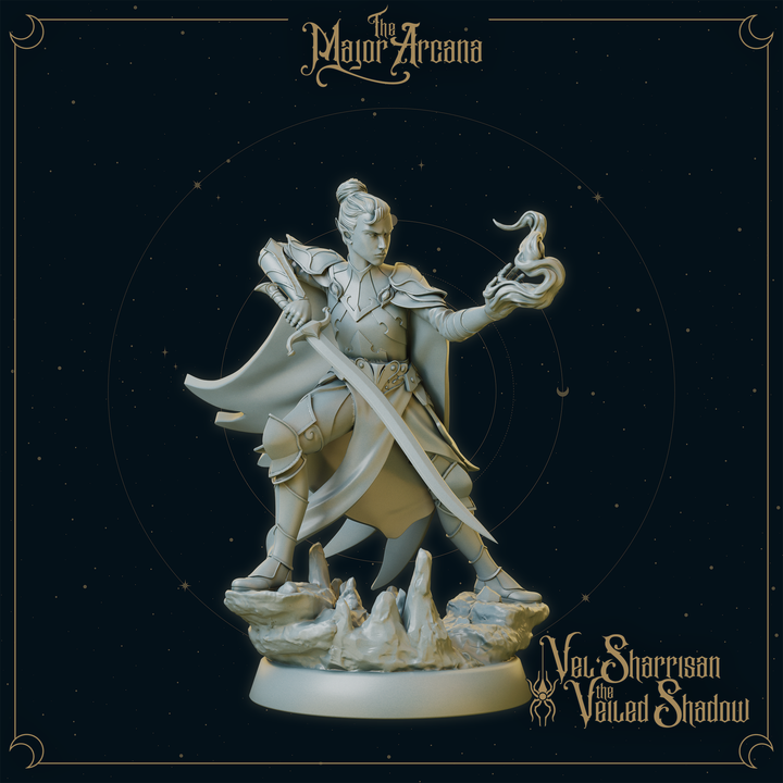 3D Printable The Dark Blades - Drow Knight Bundle by The Major Arcana