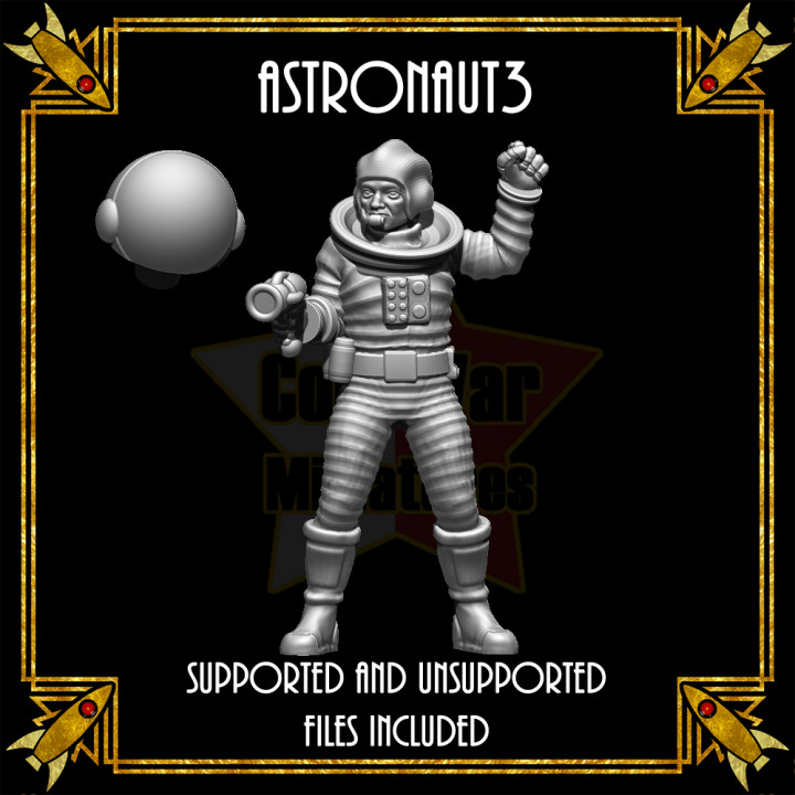3D Printable Astronaut 3 by Cold War Miniatures