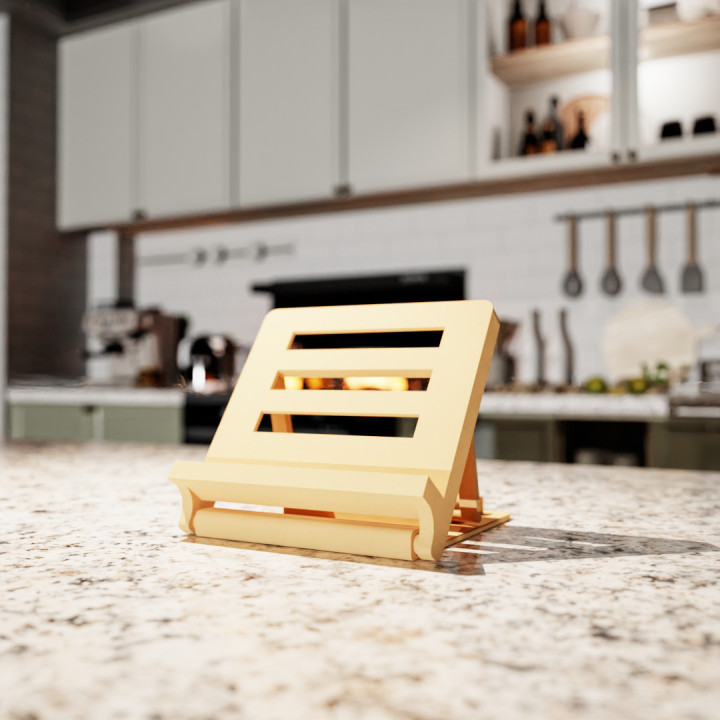 3D Printable Foldable Book Stand by Lazy Bear