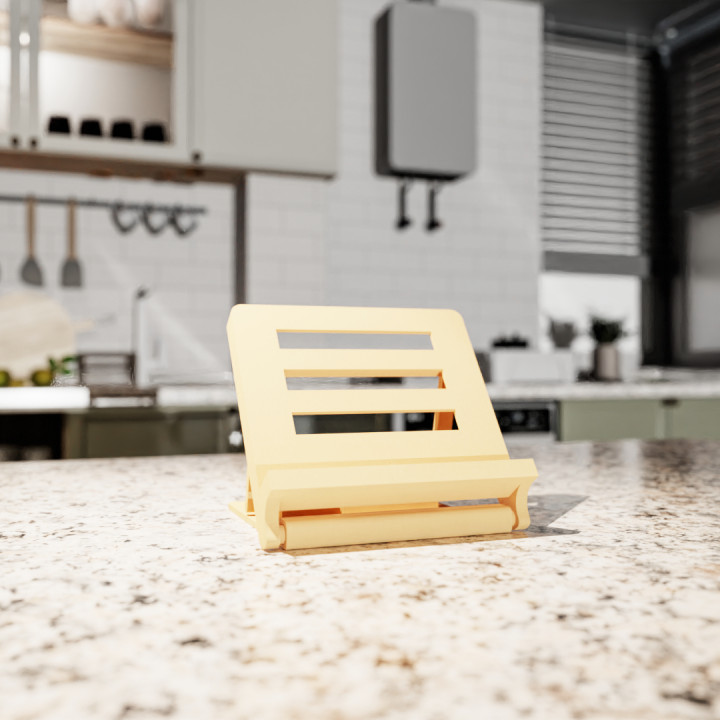 3D Printable Foldable Book Stand by Lazy Bear