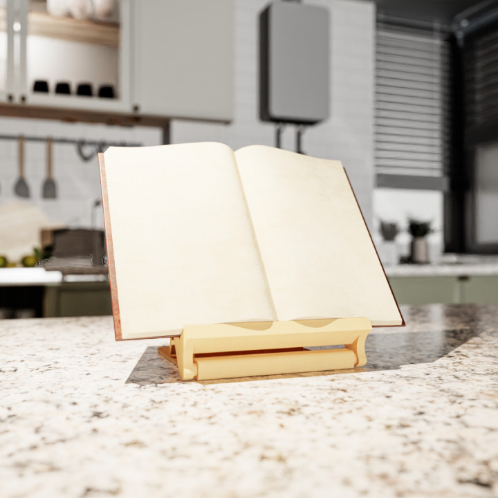 3D Printable Foldable Book Stand by Lazy Bear