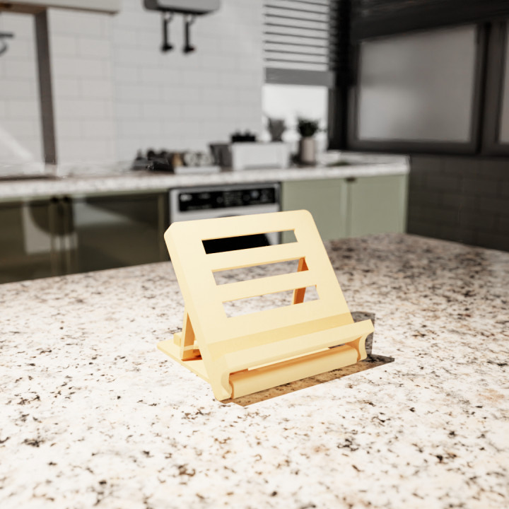 3D Printable Foldable Book Stand by Lazy Bear