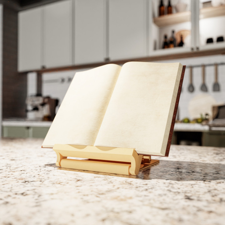 3D Printable Foldable Book Stand by Lazy Bear