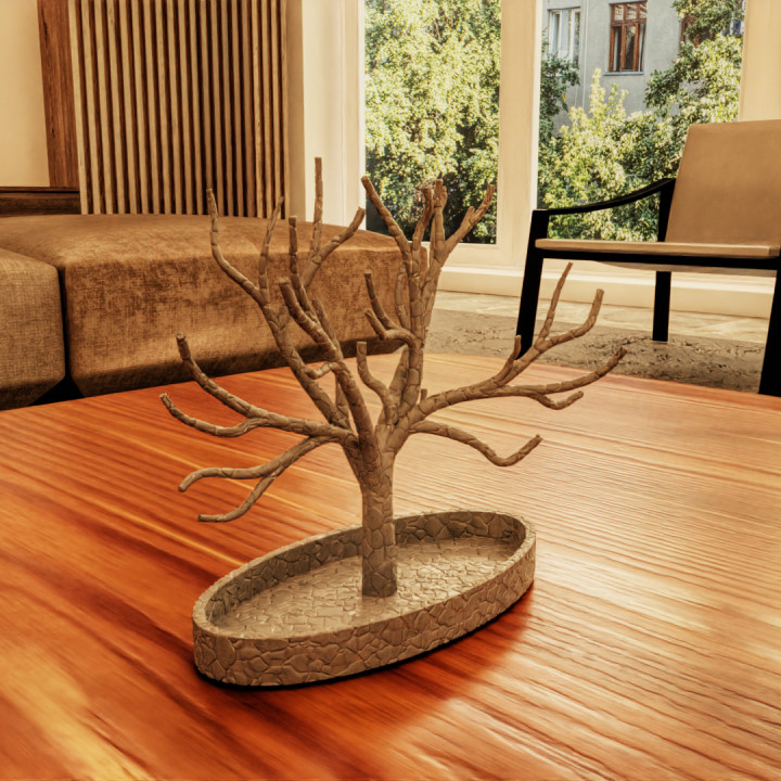 3D Printable Jewellery Tree by Lazy Bear