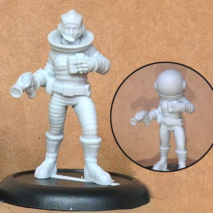 3D Printable Retro Astronaut Bundle by Cold War Miniatures