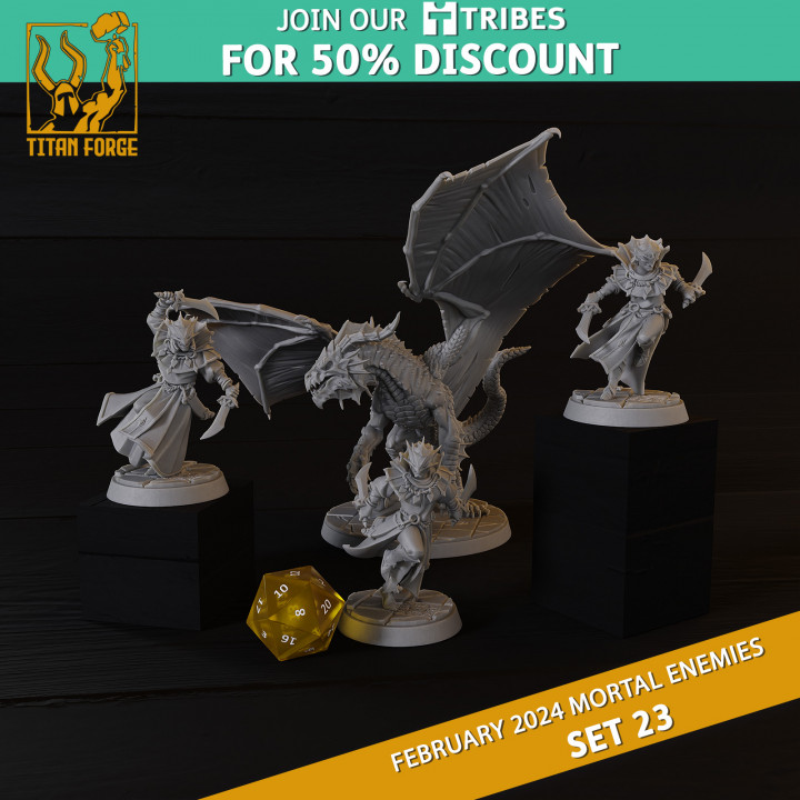 3D Printable RPG - Monsters DnD 5e - Mortal Enemies Set 23 by Titan ...