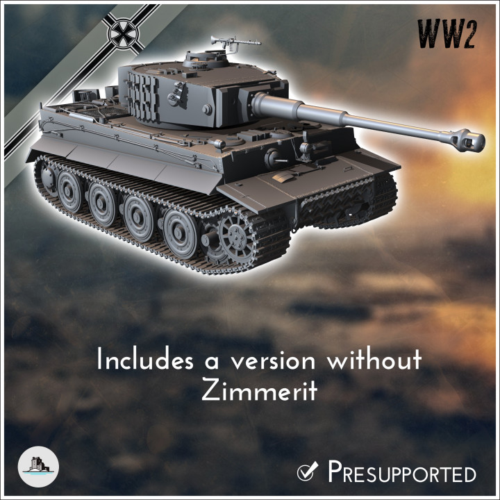 3D Printable Panzer VI Tiger Ausf. E 1944 (late) - Germany Eastern ...
